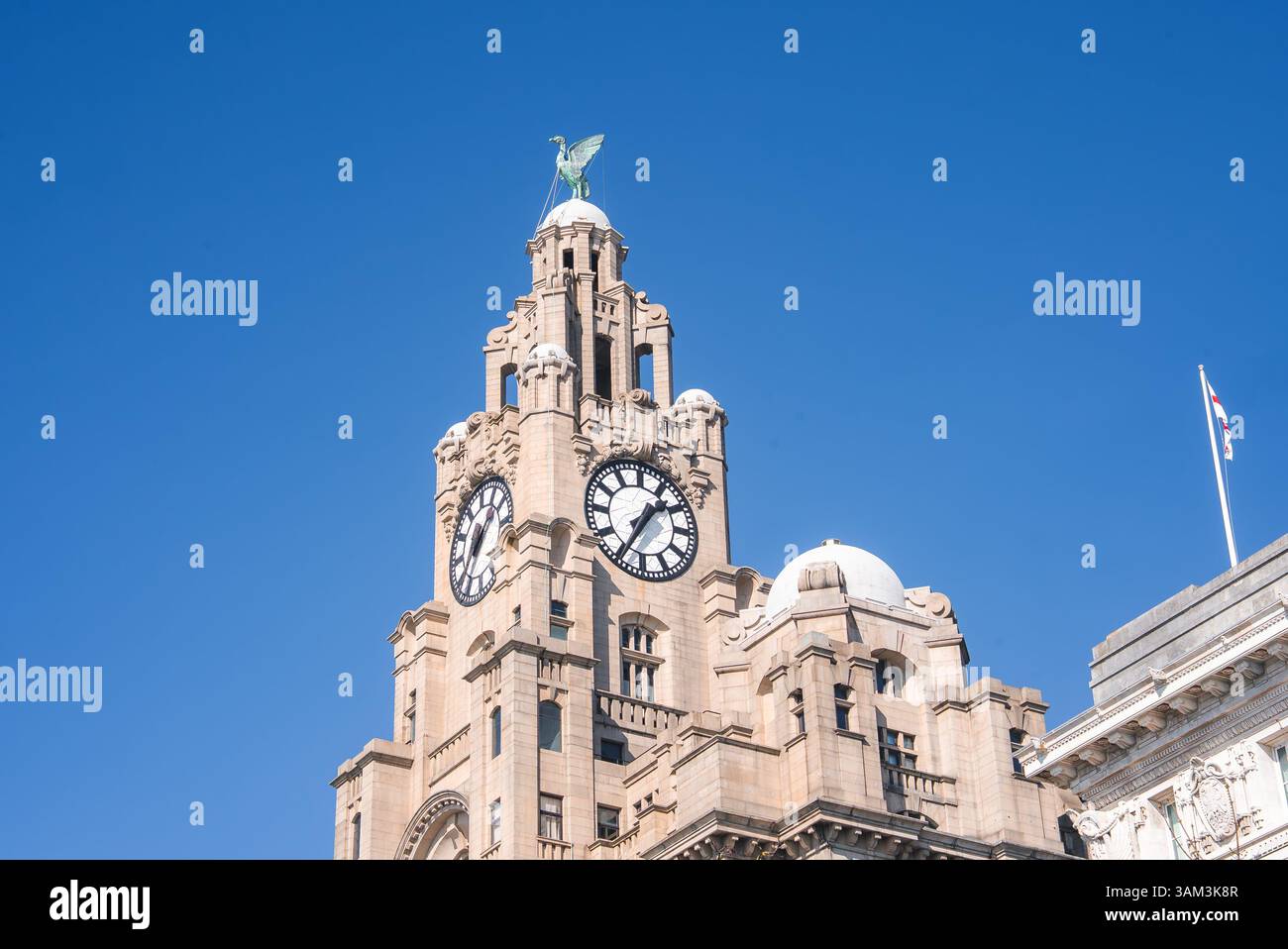 Royal Liver Building with Clock Faces and Liver Bird Statues in ...