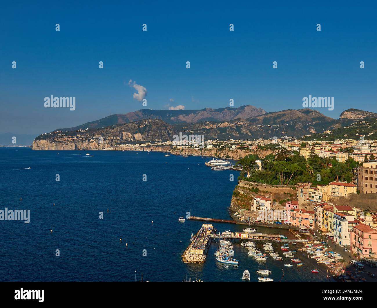 Stunning Coastal View of a Mediterranean Town in Italy with a Clear ...