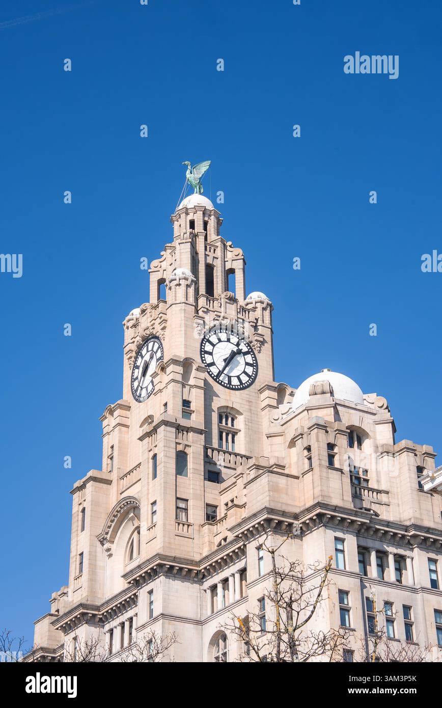 Royal Liver Building with Clock Faces and Liver Bird Statues in ...