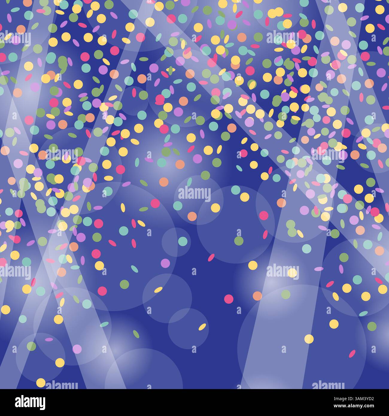 Vector Christmas light pattern. Colored circle confetti background ...