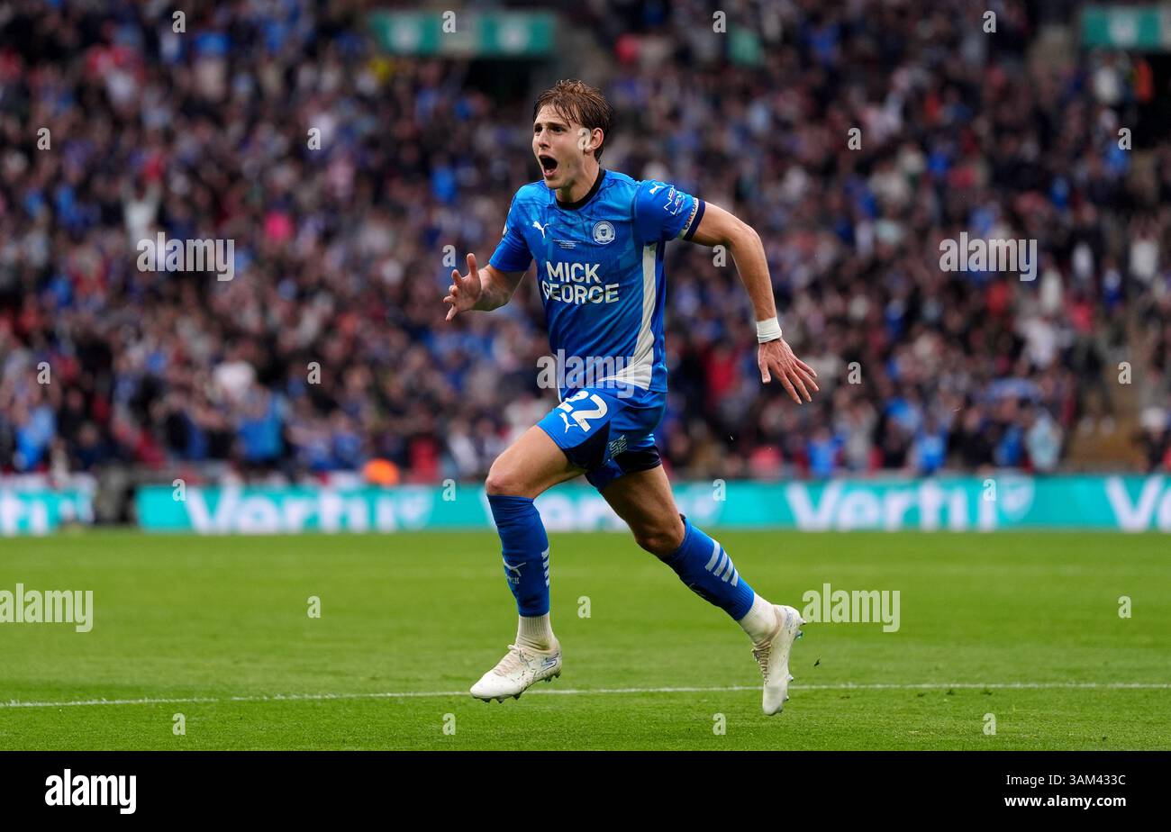 Peterborough United's Hector Kyprianou celebrates scoring their side's ...