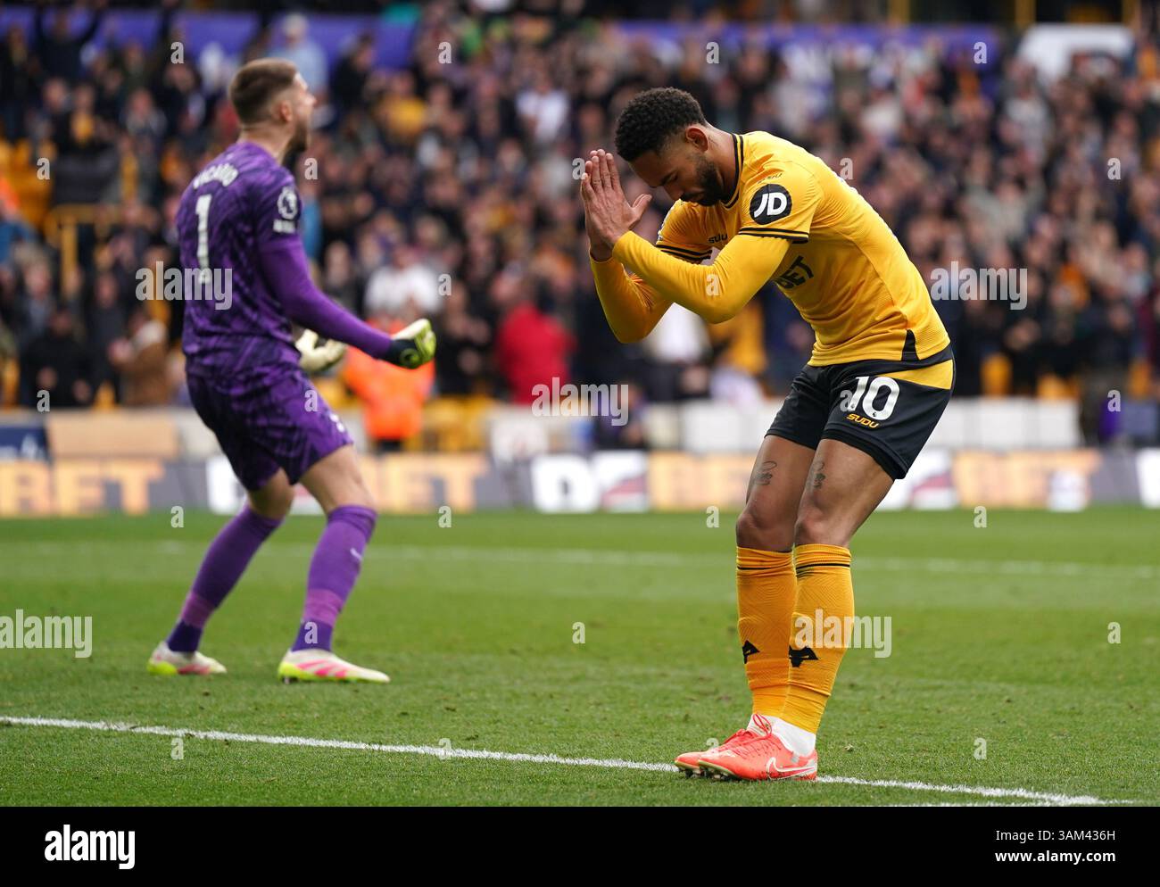 Wolverhampton Wanderers' Matheus Cunha celebrates scoring their side's ...
