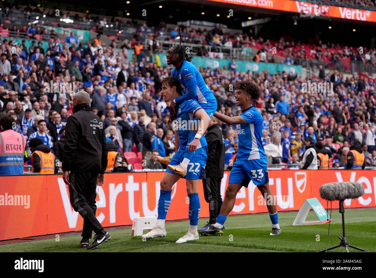 Peterborough United's Hector Kyprianou celebrates scoring their side's ...