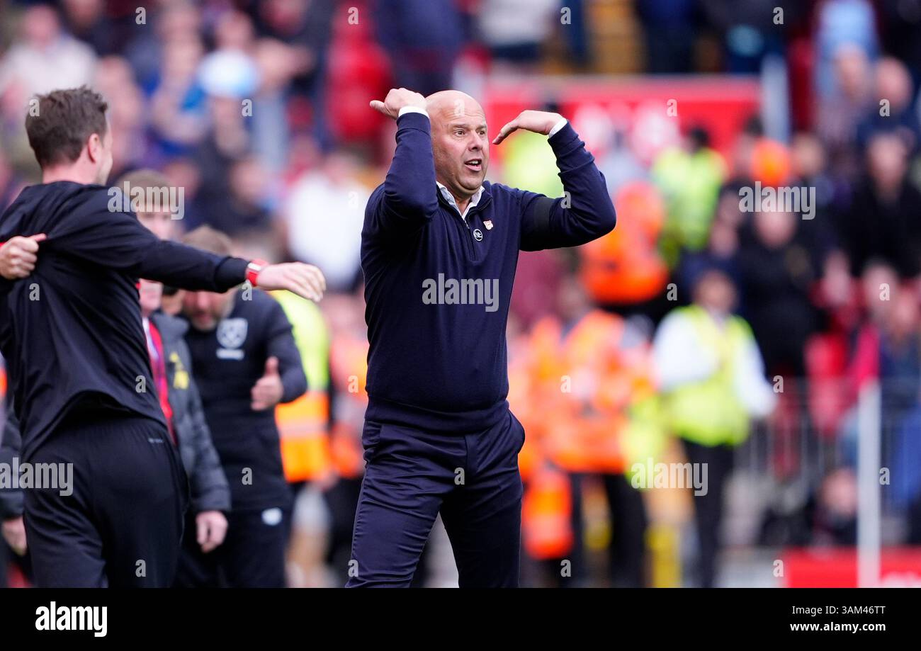 West ham liverpool 2025 13 april hi-res stock photography and images ...