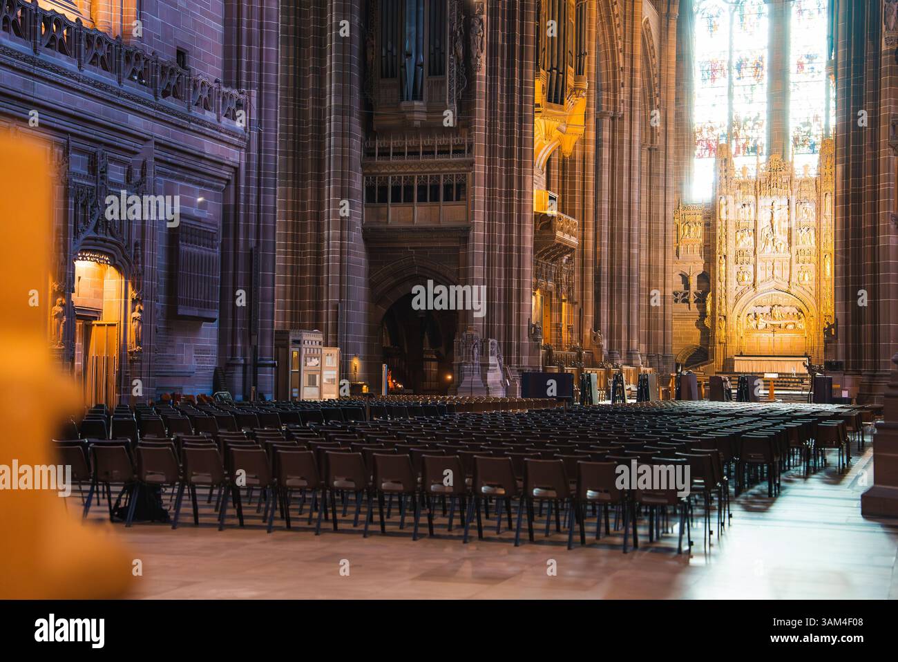 Interior View of Liverpool Cathedral Highlighting Gothic Revival Design ...