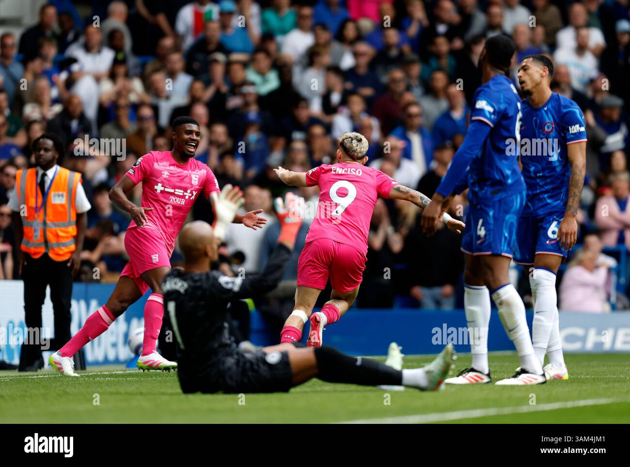 Ipswich Town's Julio Enciso celebrates scoring their side's first goal ...