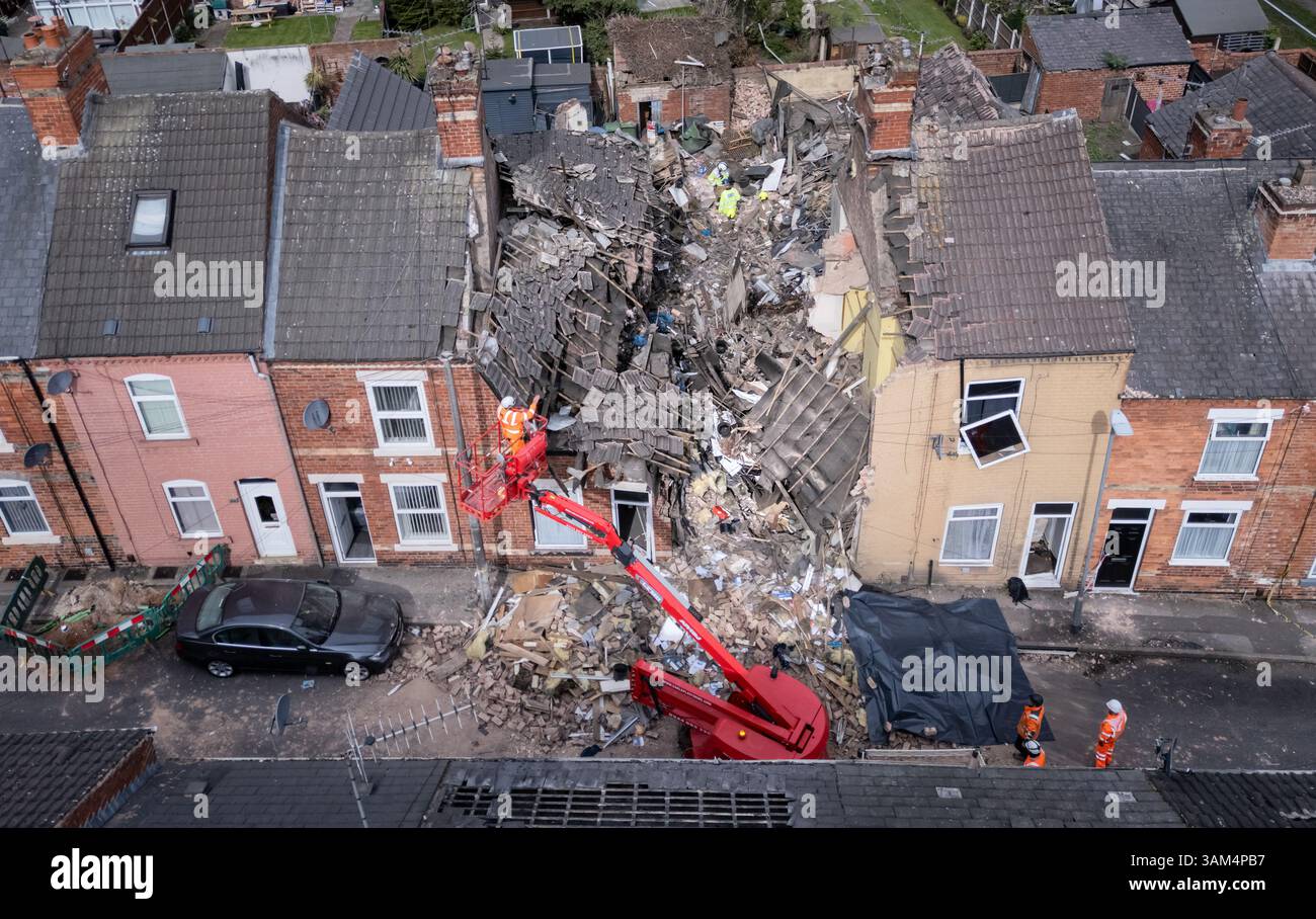 The scene on John Street in Worksop, after a man has been found dead ...