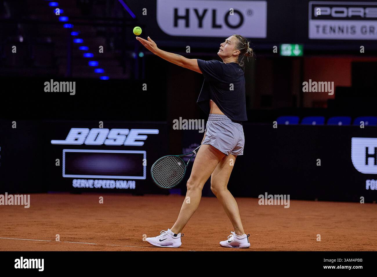 Stuttgart, Baden-Wuerttemberg, Germany. 13th Apr, 2025. Aryna Sabalenka during the 48. Porsche ...