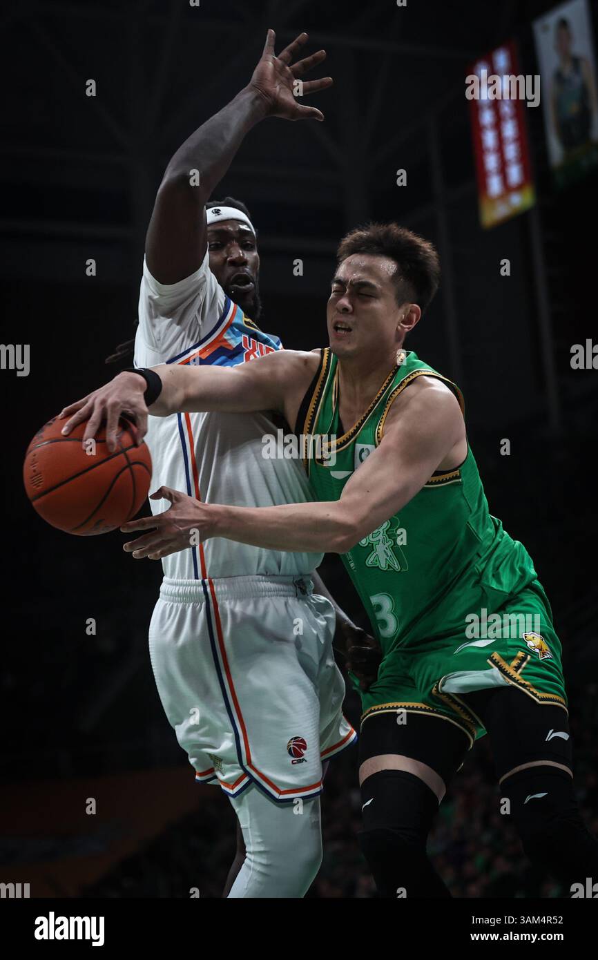Shenyang, China's Liaoning Province. 13th Apr, 2025. Zhao Jiwei (R) of ...