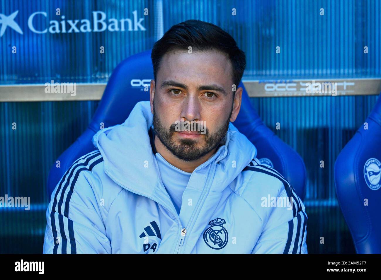 Real Madrid's assistant coach Davide Ancelotti waits for the start of a ...