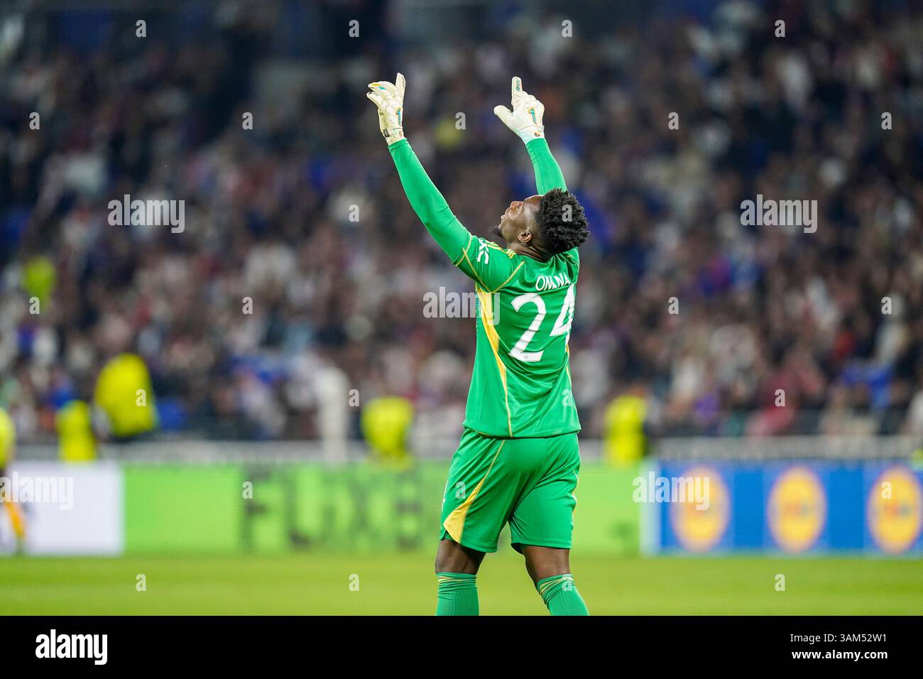 Manchester United goalkeeper Andre Onana (24) celebrates during the ...