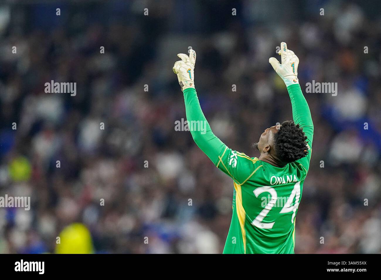 Manchester United goalkeeper Andre Onana (24) celebrates during the ...