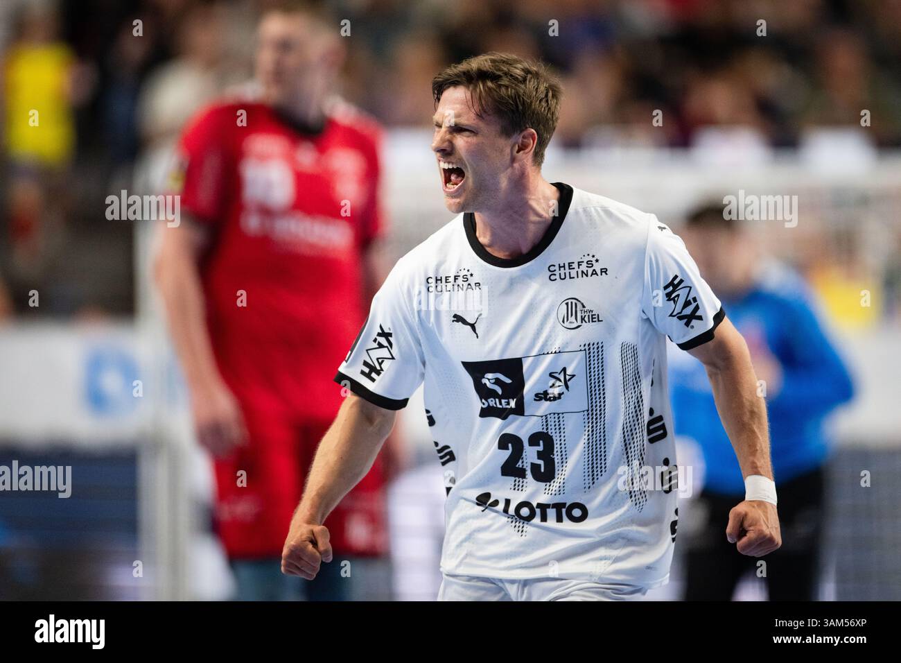 13 April 2025, North Rhine-Westphalia, Cologne: Handball: DHB Cup, THW ...