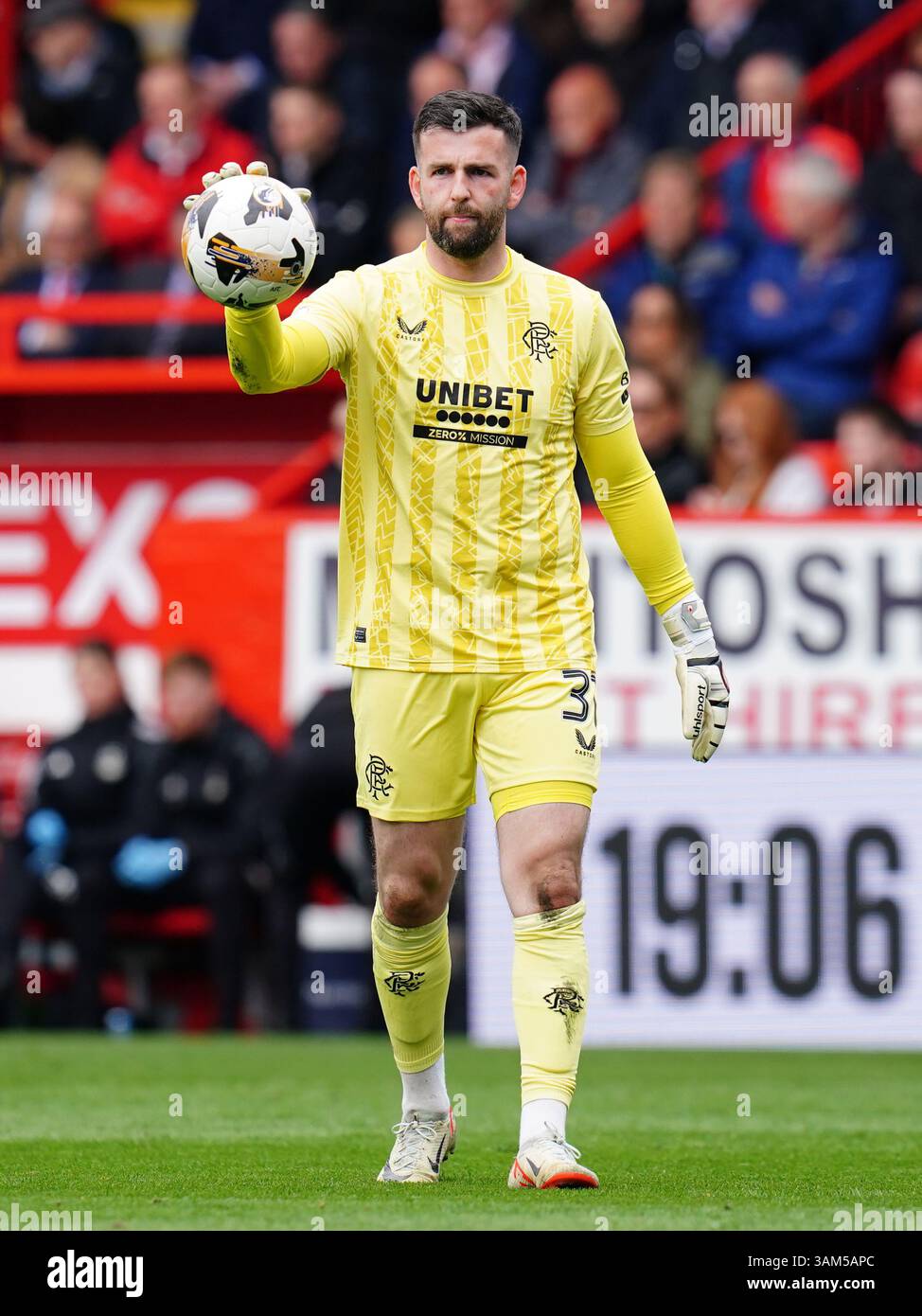 Rangers goalkeeper Liam Kelly during the William Hill Premiership match ...