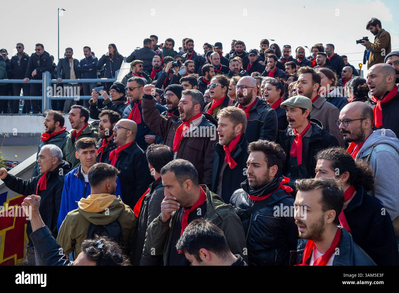 April 13, 2025: ISTANBUL, TURKEY - APRIL 13, 2025: Students rally in ...