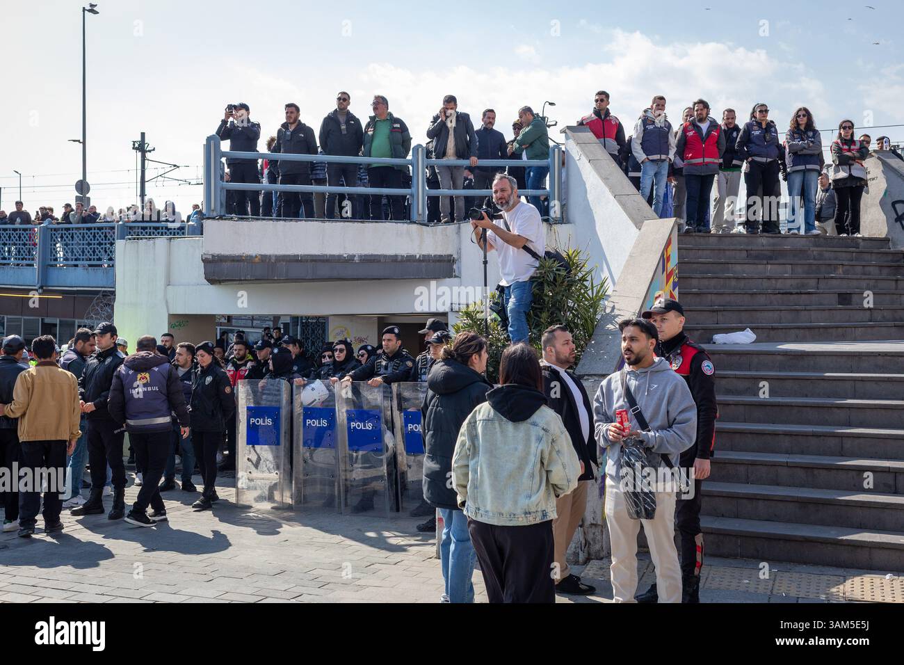 April 13, 2025: ISTANBUL, TURKEY - APRIL 13, 2025: Students rally in ...