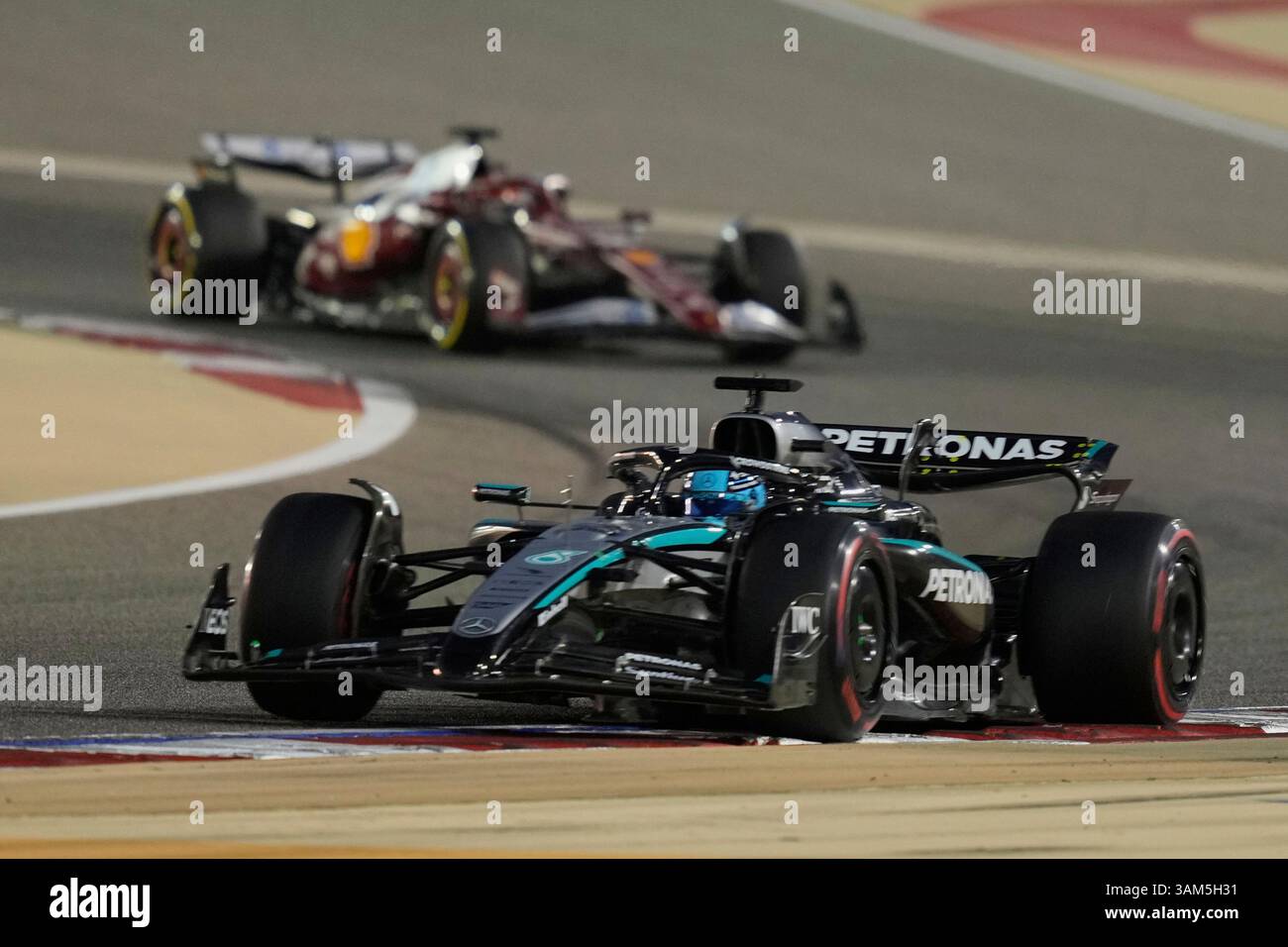 Mercedes driver George Russell of Britain in action during the the ...