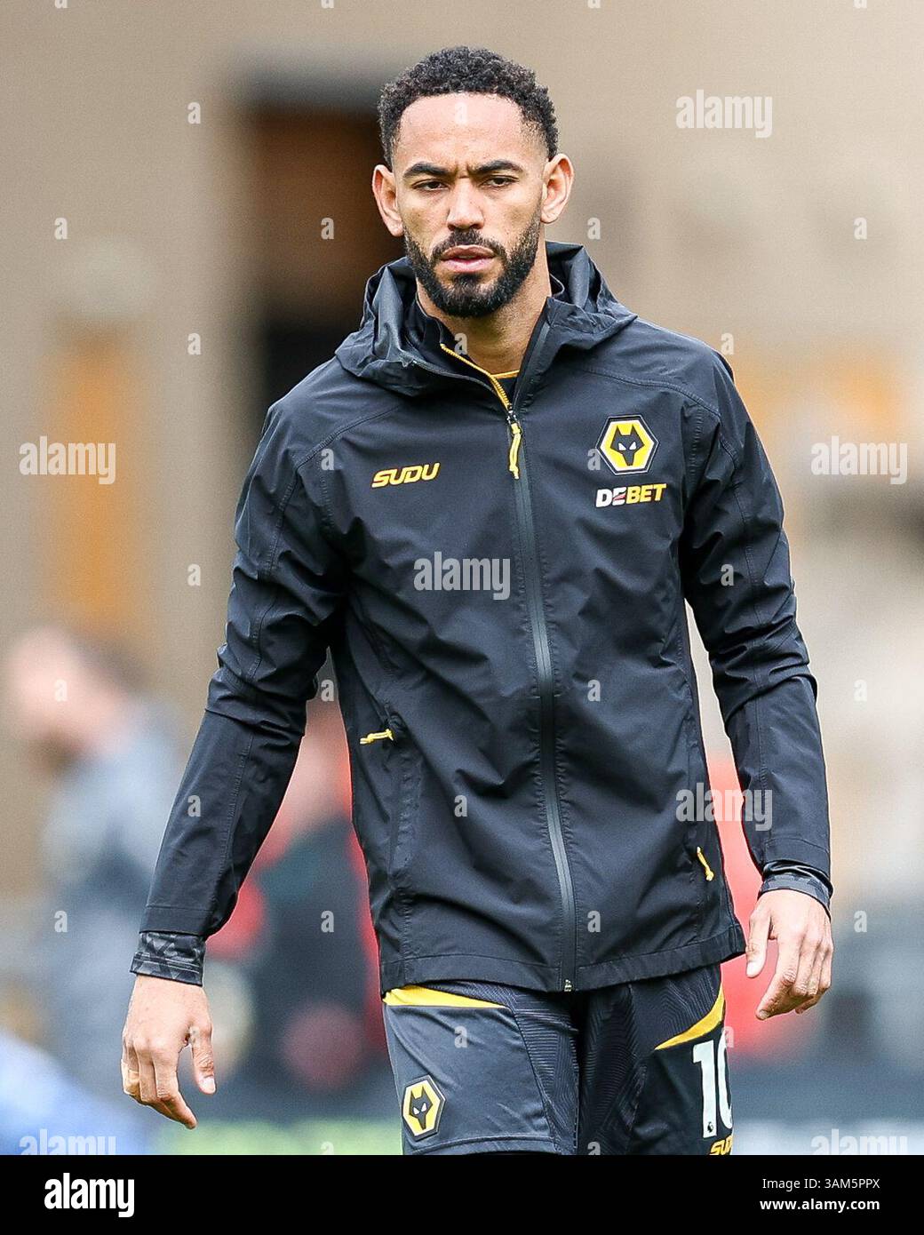 Molineux, Wolverhampton on Sunday 13th April 2025. #10, Matheus Cunha ...