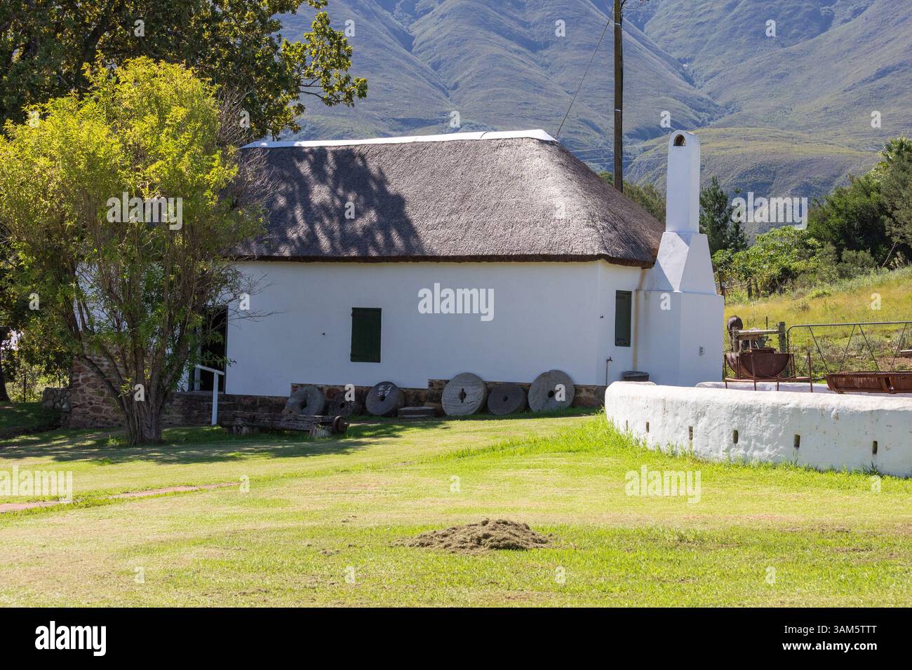Historic working water mill at Drosdty Museum, Swellendam, Western Cape ...