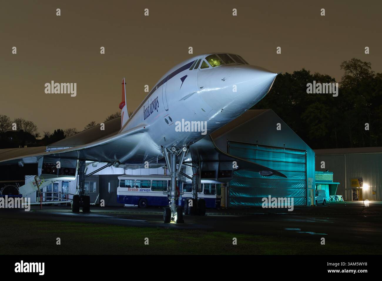 BAC, Aerospatiale, Concorde, G-BBDG, Brooklands, Museum Stock Photo - Alamy