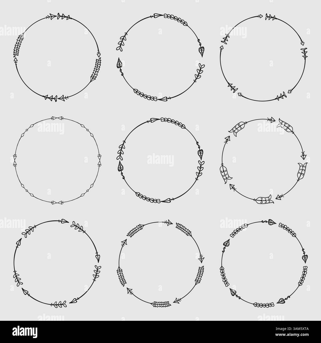 Sketch arrows frames design hi-res stock photography and images - Alamy