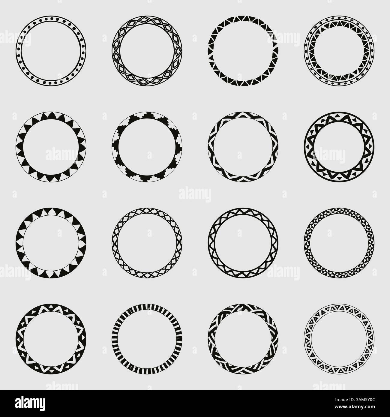 Collection of round decorative border frames Stock Vector Image & Art ...