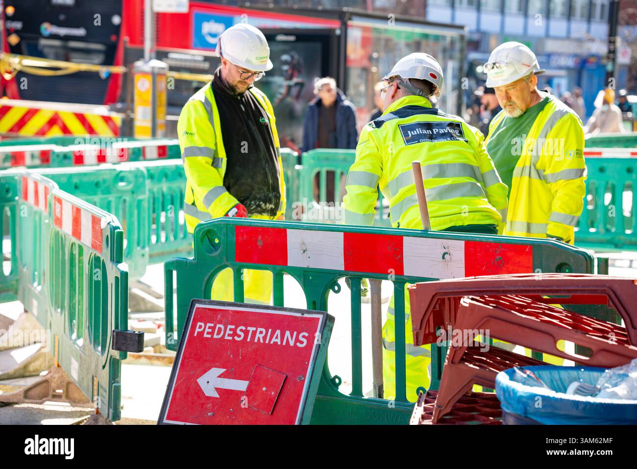 Lewisham regeneration of the pavements and streets in the south London ...