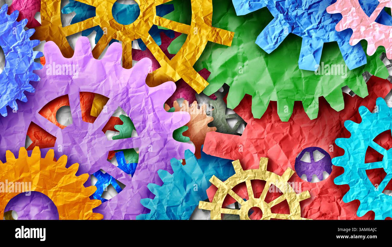 Teamwork in Motion and Working Together as a business success symbol ...