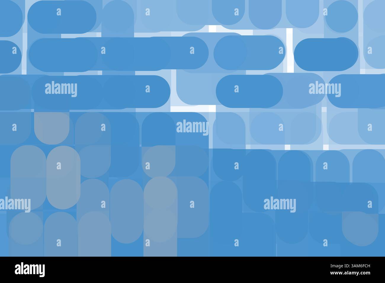Calm blue abstract background with soft shapes and transparent elements ...