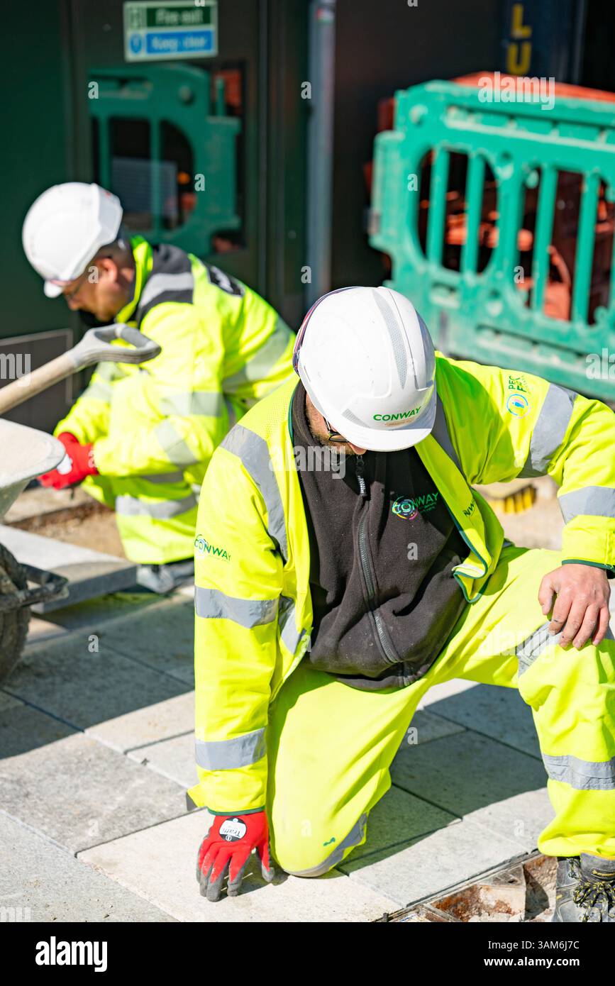 Lewisham regeneration of the pavements and streets in the south London ...