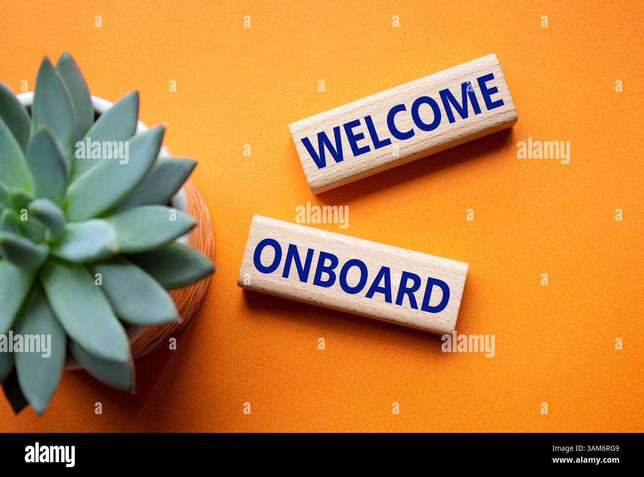 Welcome onboard symbol. Concept words Welcome onboard on wooden blocks ...