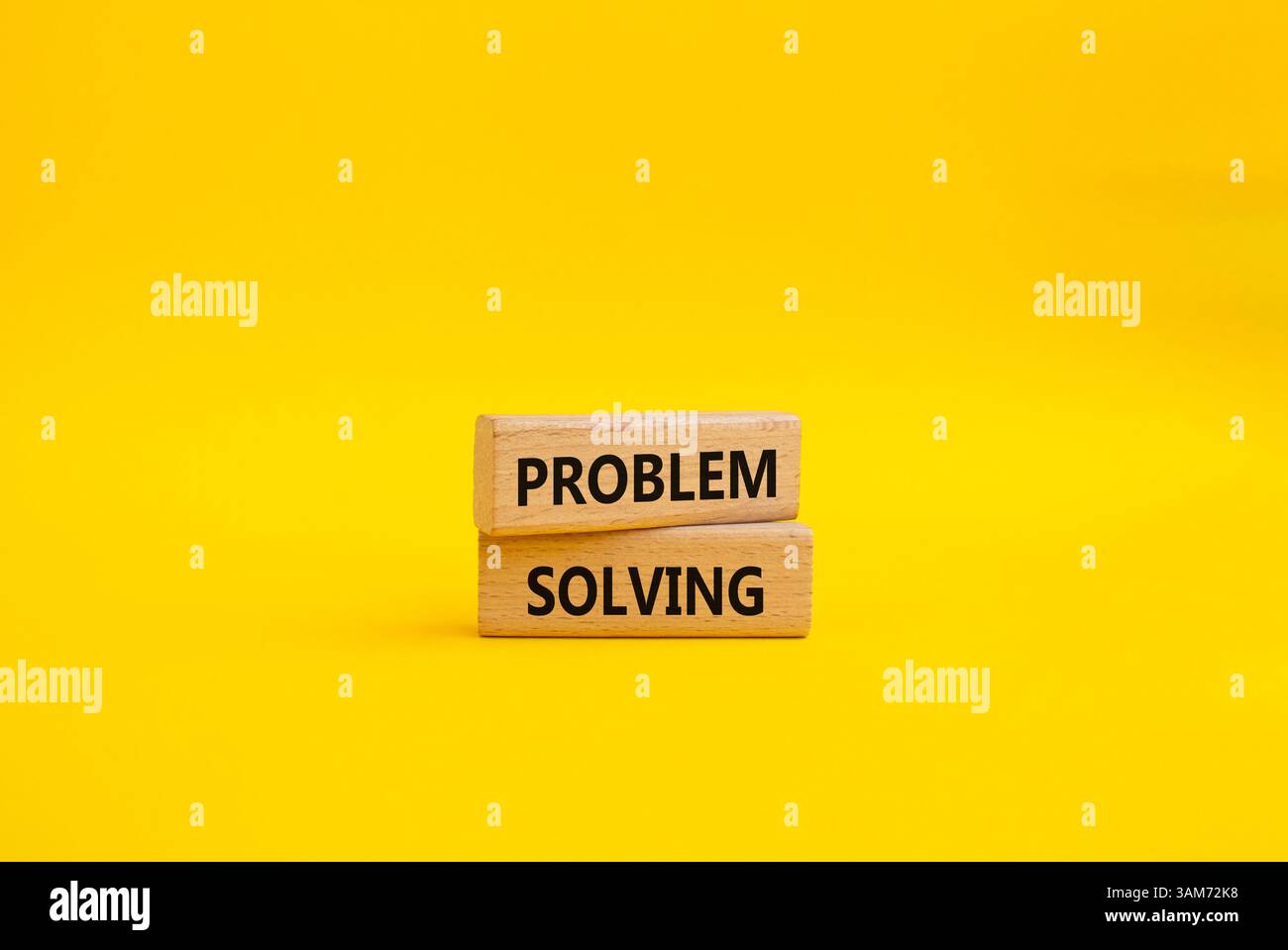 Problem solving symbol. Concept word Problem solving on wooden blocks ...