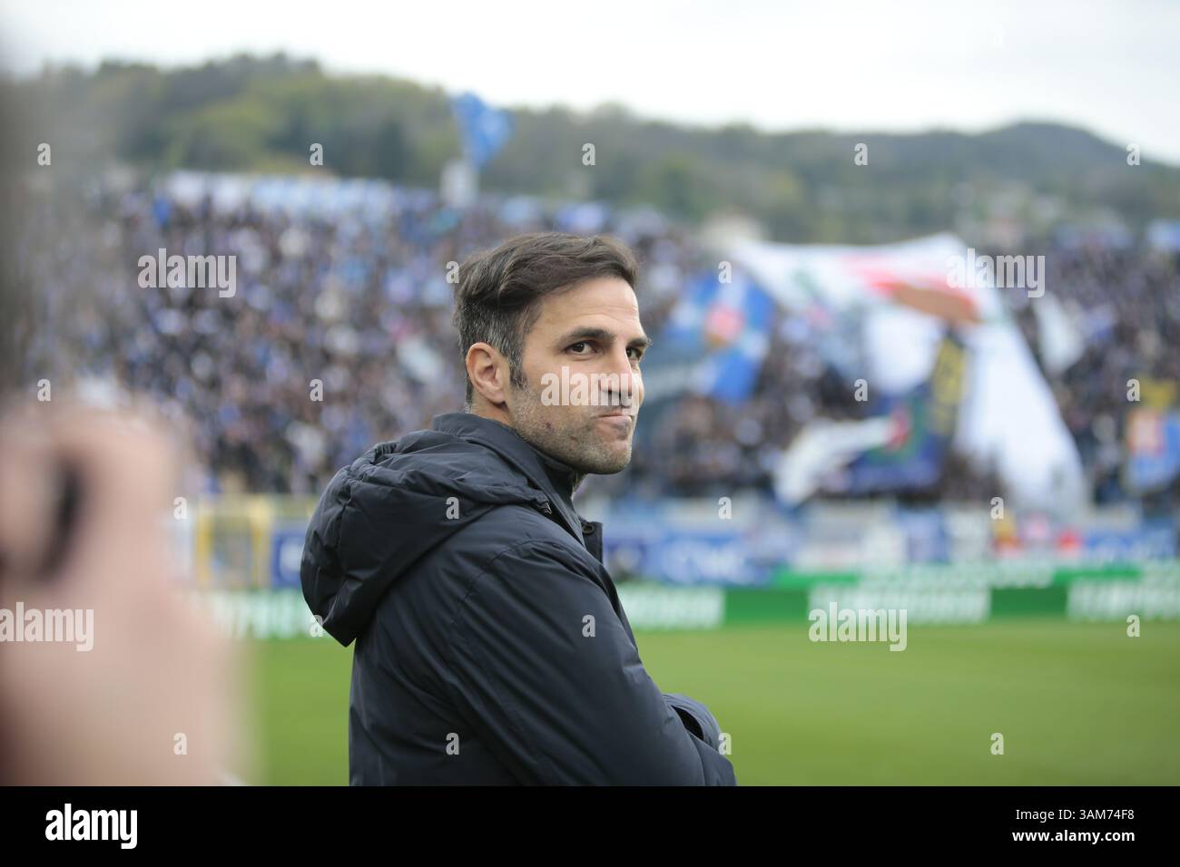 Como, Italy. 13th Apr, 2025. Cesc Fabregas manager of Como 1907 during ...