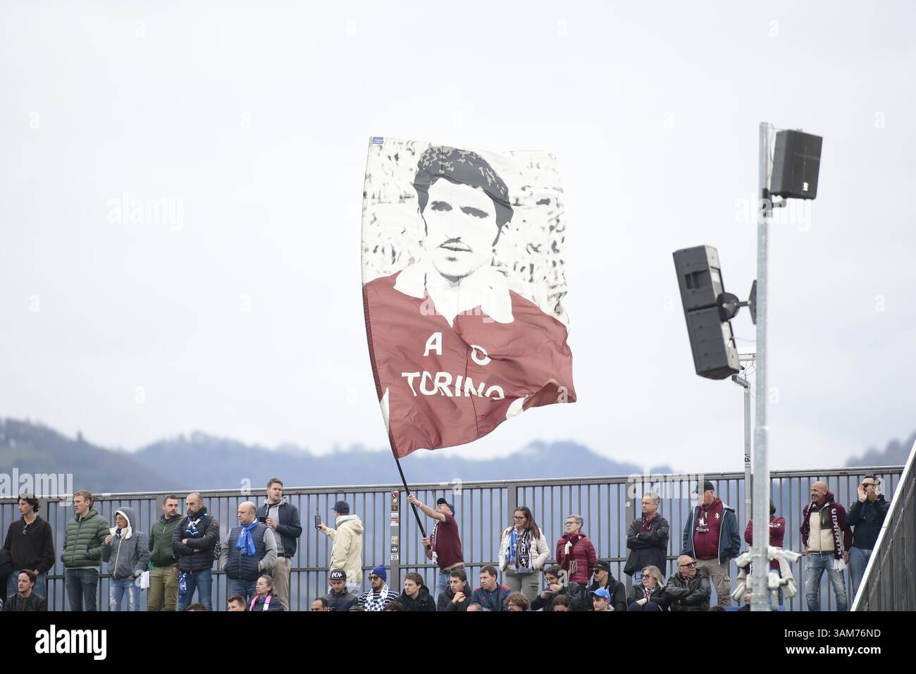 Como, Italy. 13th Apr, 2025. Torino fc fans during the Italian Serie A ...