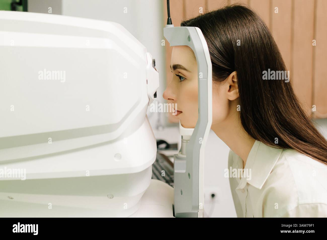 Optical coherence tomography OCT scan to create pictures of the back of ...