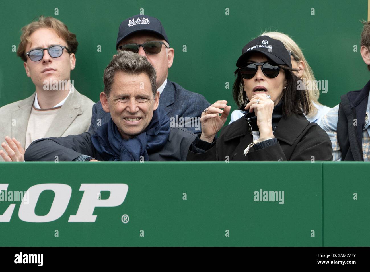 Monte Carlo, Monaco. 13th Apr, 2025. Daniel Riolo and his companion ...