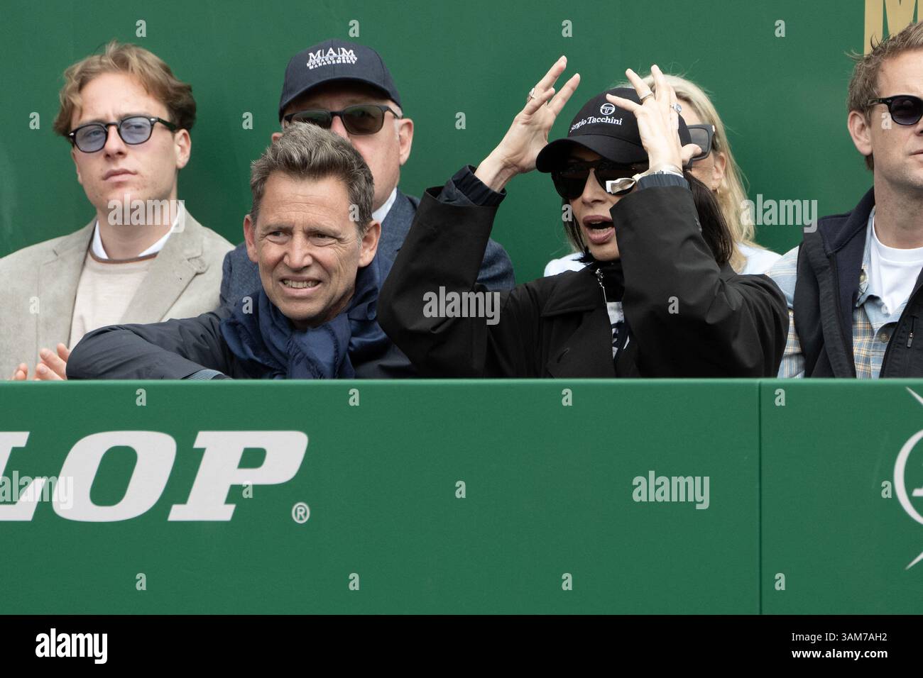 Monte Carlo, Monaco. 13th Apr, 2025. Daniel Riolo and his companion ...