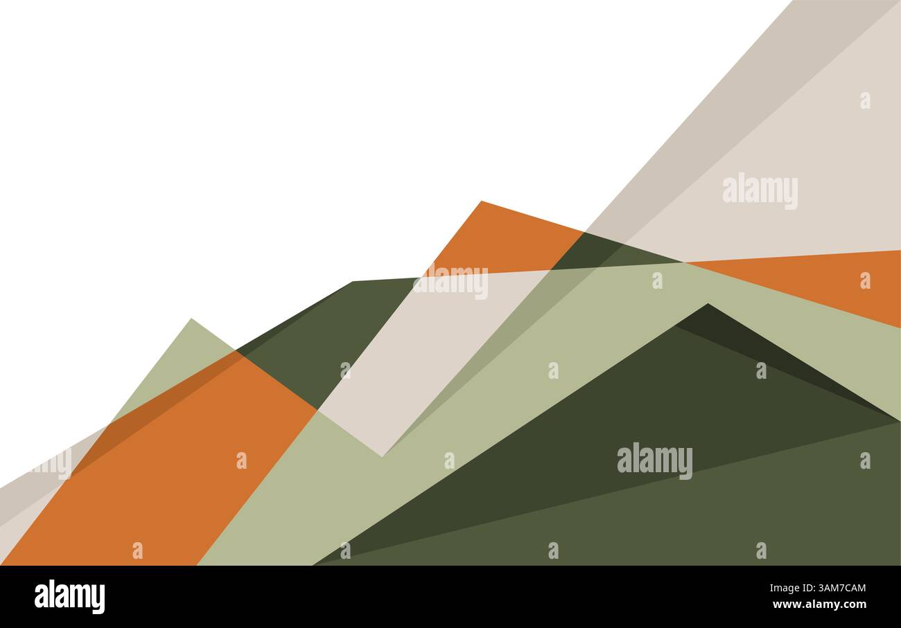 Mountain Abstract Wall Art Landscape Geometric Design Vector. Poster ...