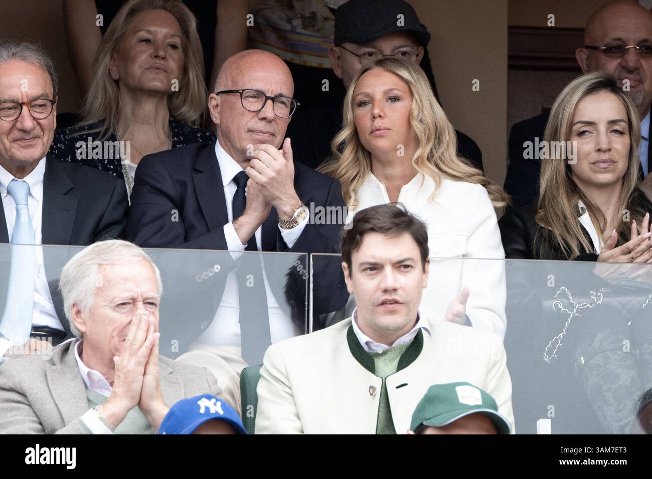 Monte Carlo, Monaco. 13th Apr, 2025. Eric Ciotti with his daughter Anne ...