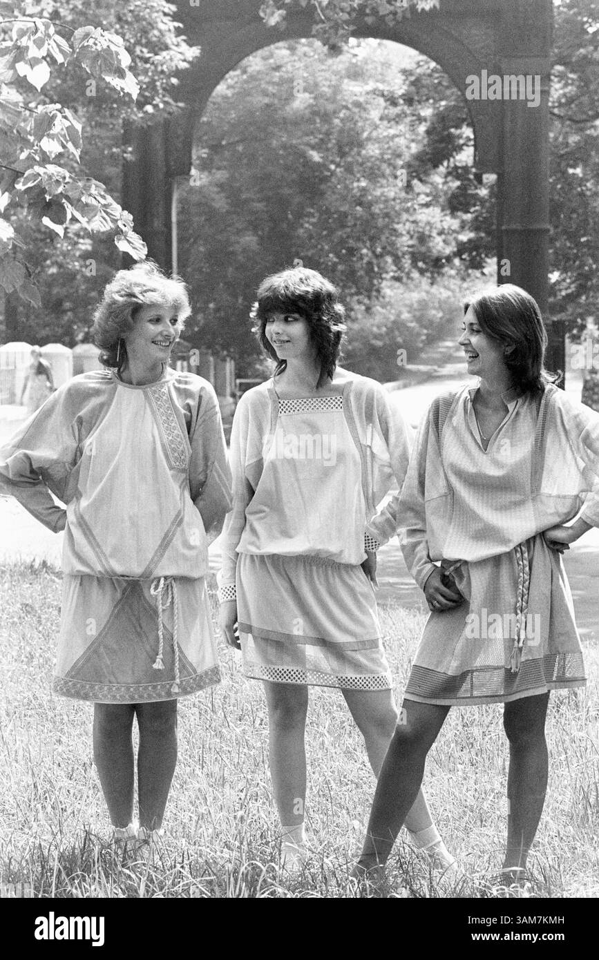 July 17, 1961 - U.S. - Three Russian models in 1983 show the latest ...