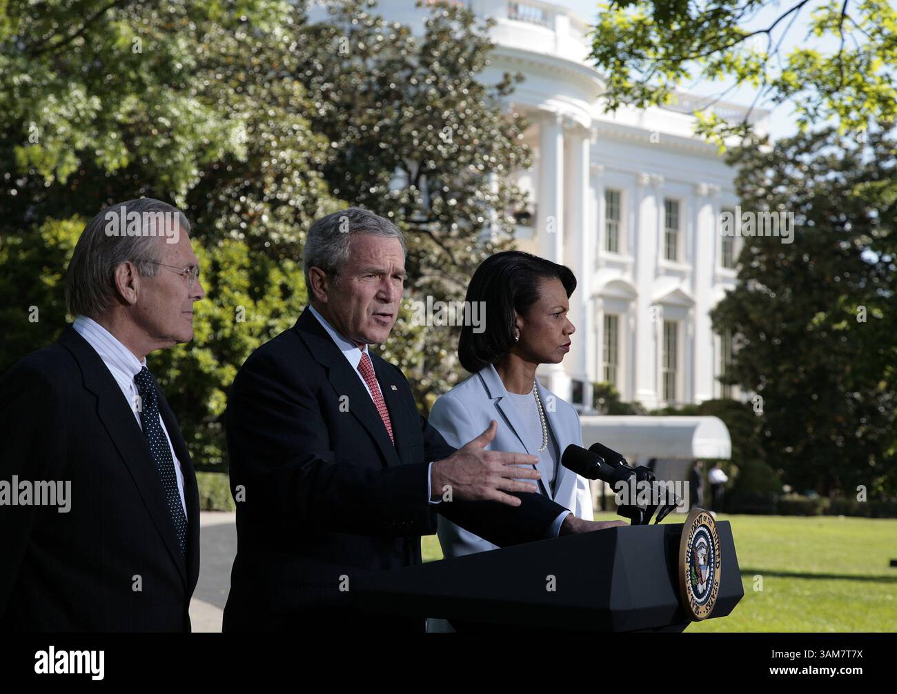 May 1, 2006 - U.S. - From left to right, Secretary of Defense Donald H ...