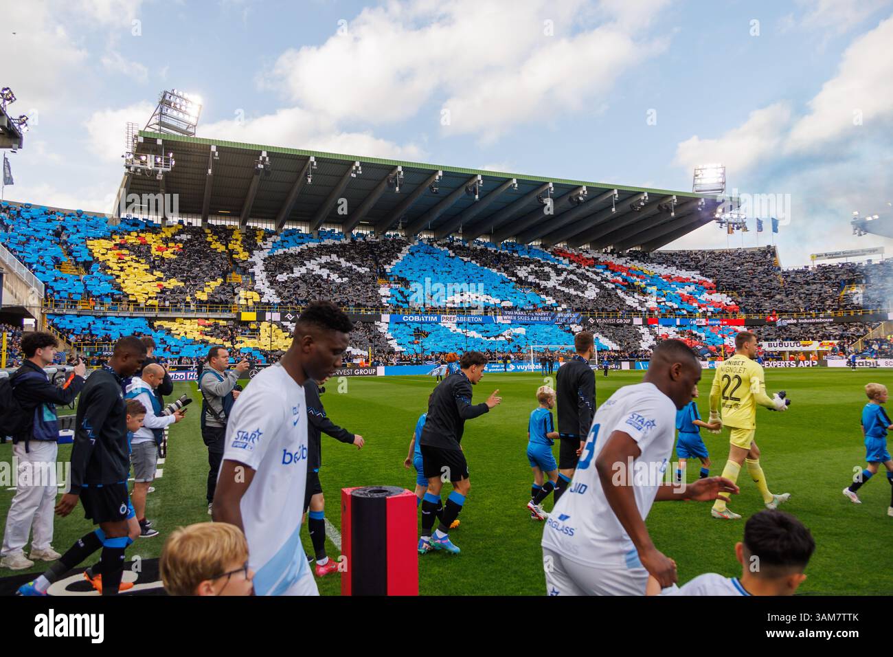 Club's supporters and new tifo pictured ahead of a soccer match between ...