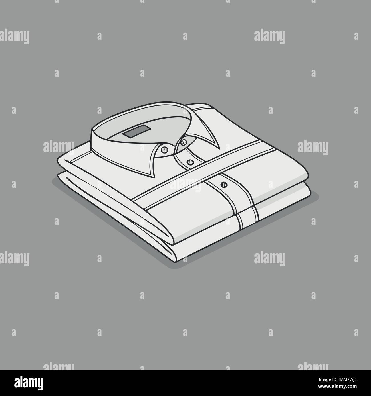Shirt white pile Stock Vector Images - Alamy