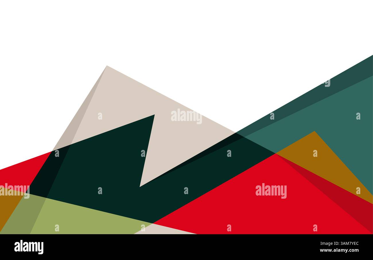 Mountain Abstract Wall Art Landscape Geometric Design Vector. Simple ...