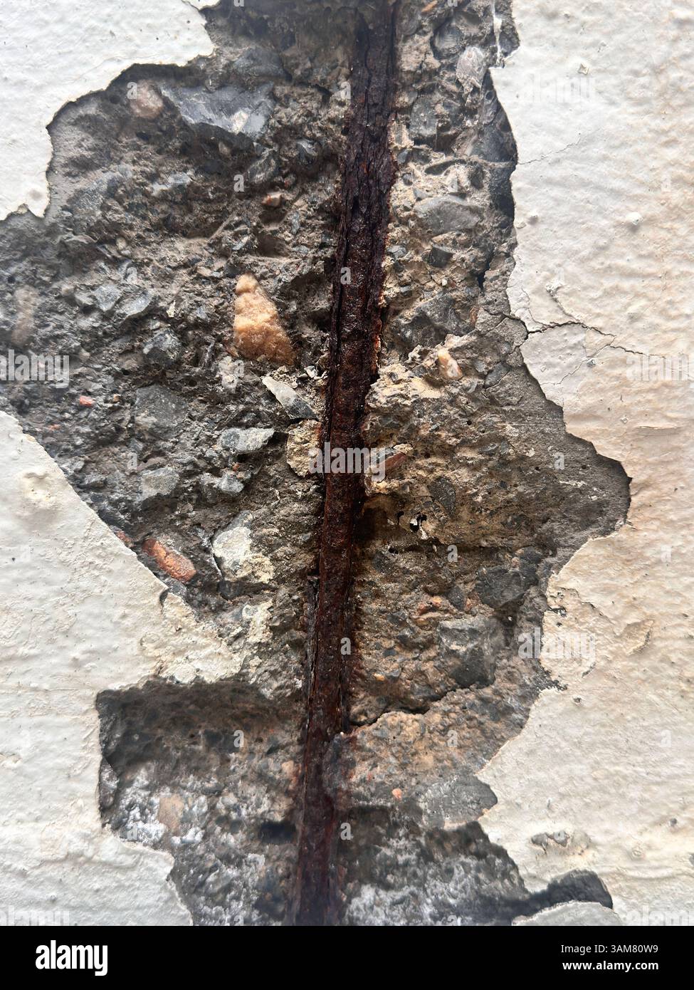 Concrete damage - corrosion of reinforced concrete Stock Photo - Alamy