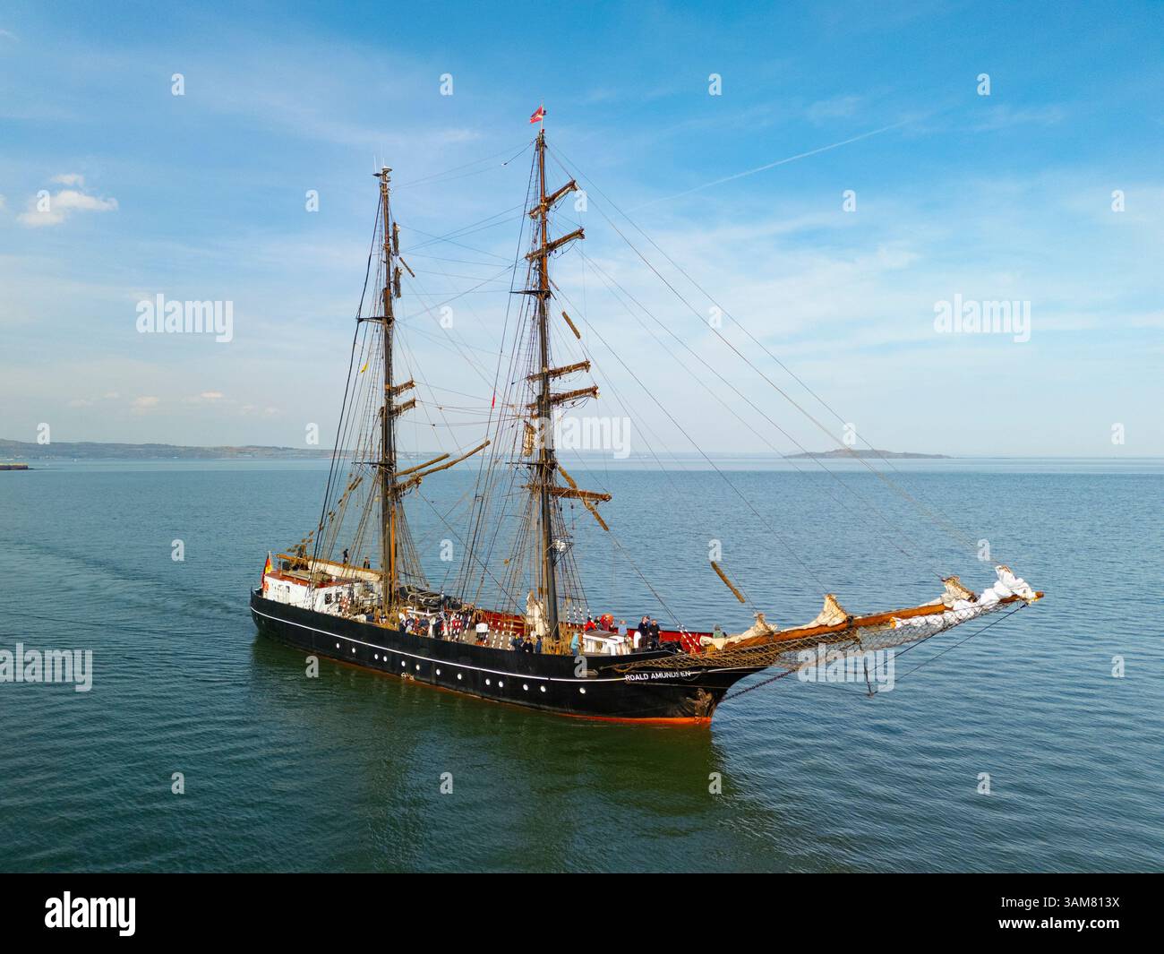 Leith, Edinburgh, Scotland, UK. 12th April, 2025. Tall Ship Roald ...