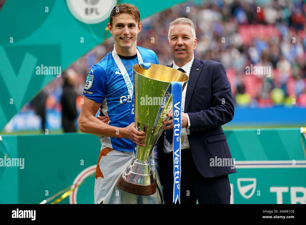 Peterborough United's Hector Kyprianou (left) and Peterborough United's ...