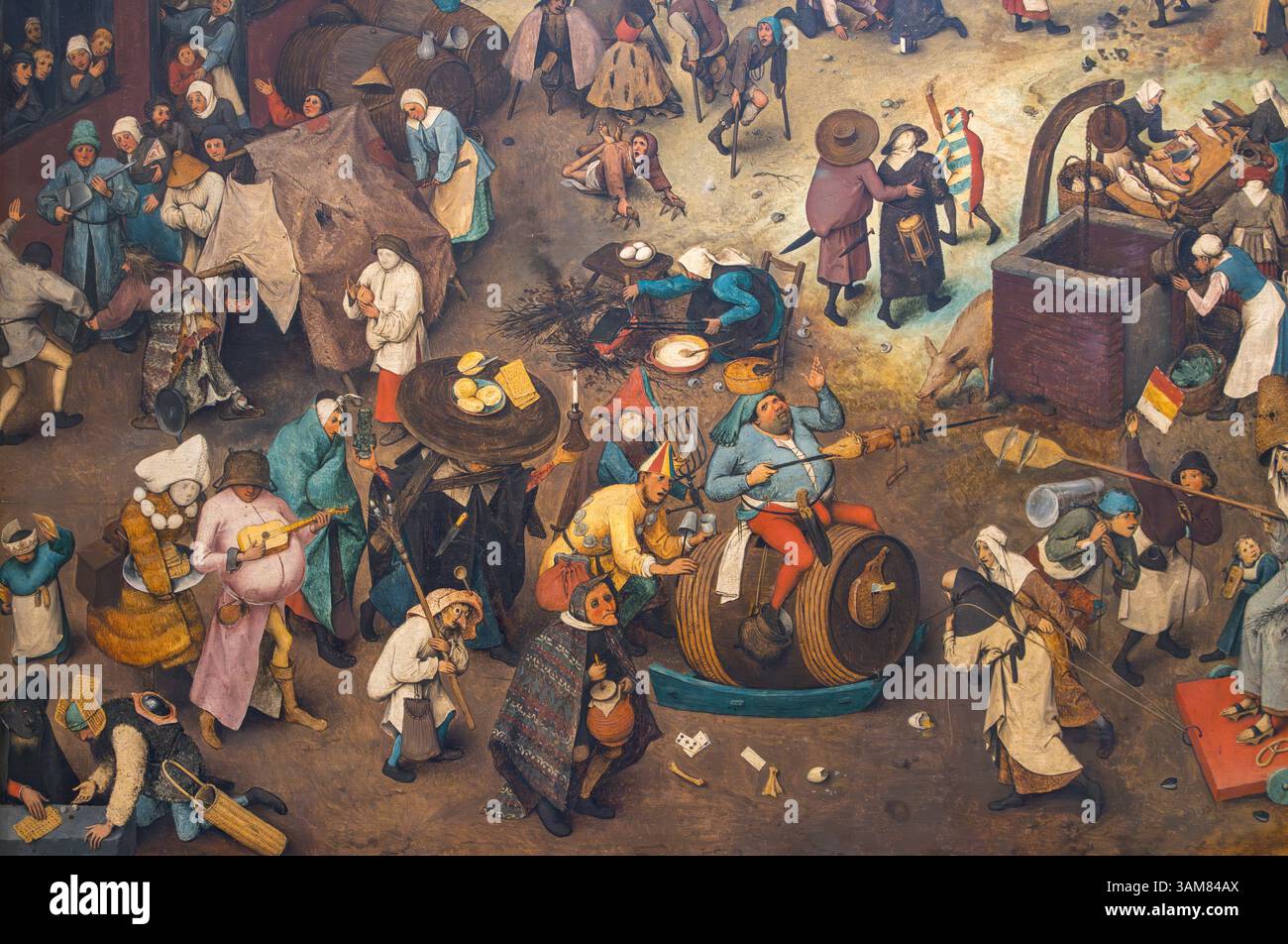 detail, The Fight between Carnival and Lent, 1559, Peter Breugel the ...