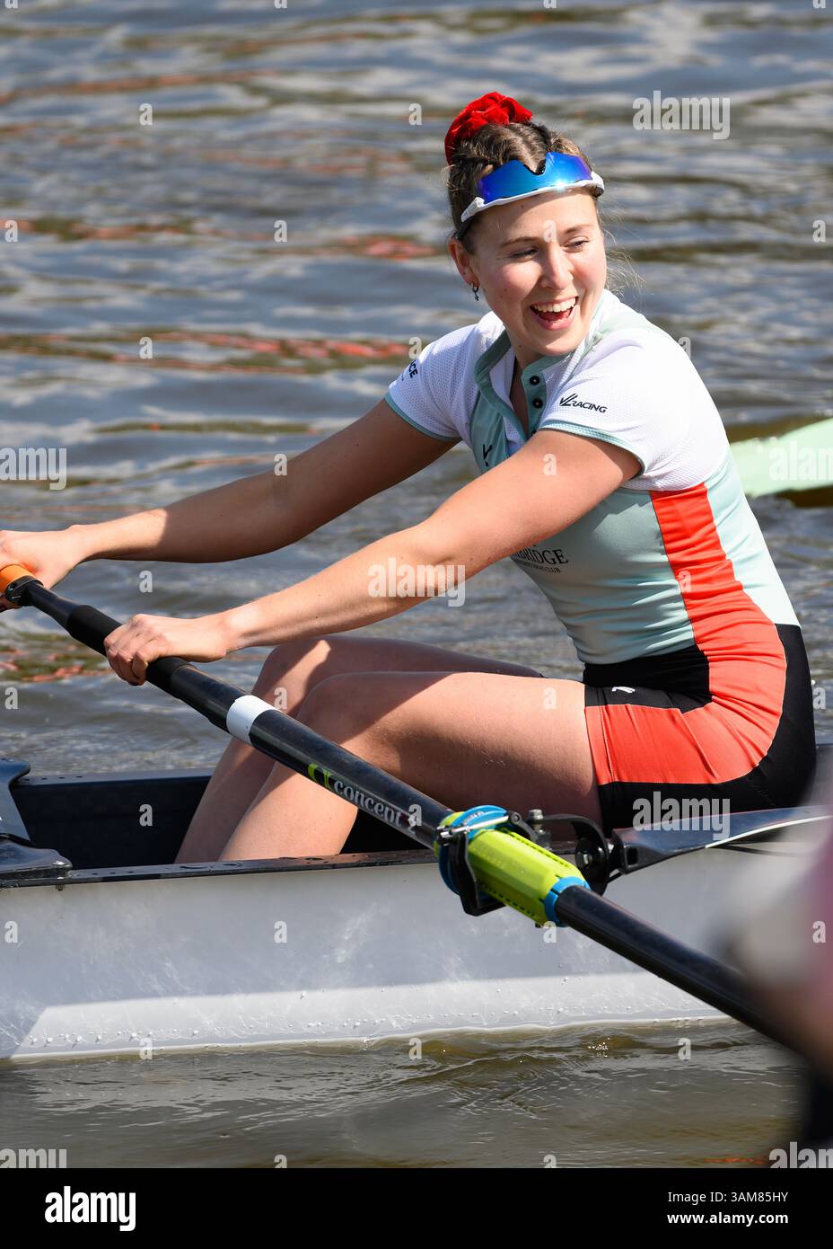 London, UK. 13 Apr 2025 London UK. The women's crew prepare for the ...