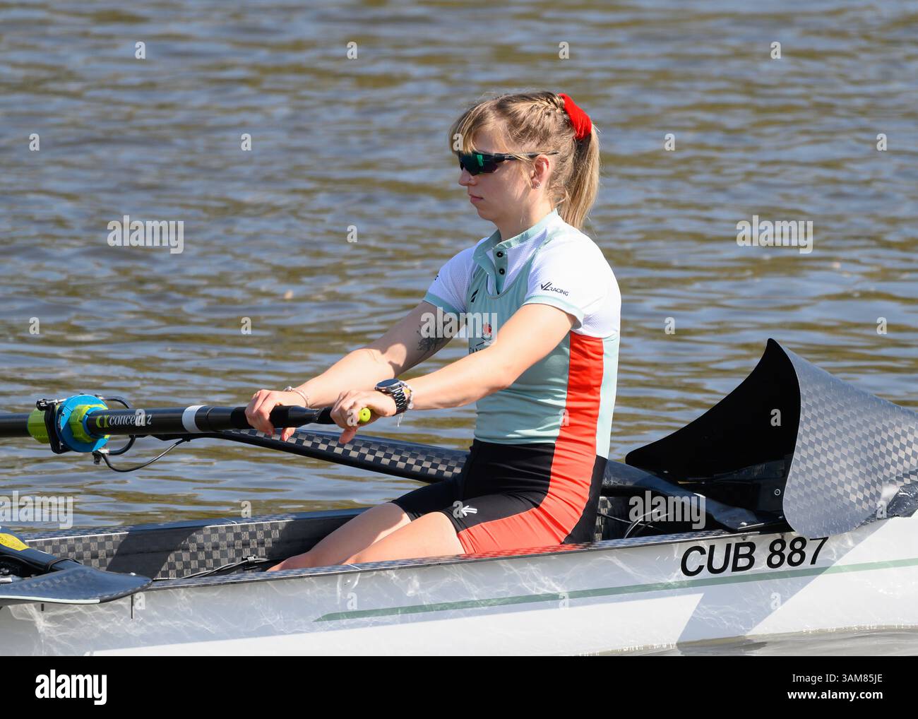 London, UK. 13 Apr 2025 London UK. The women's crew prepare for the ...